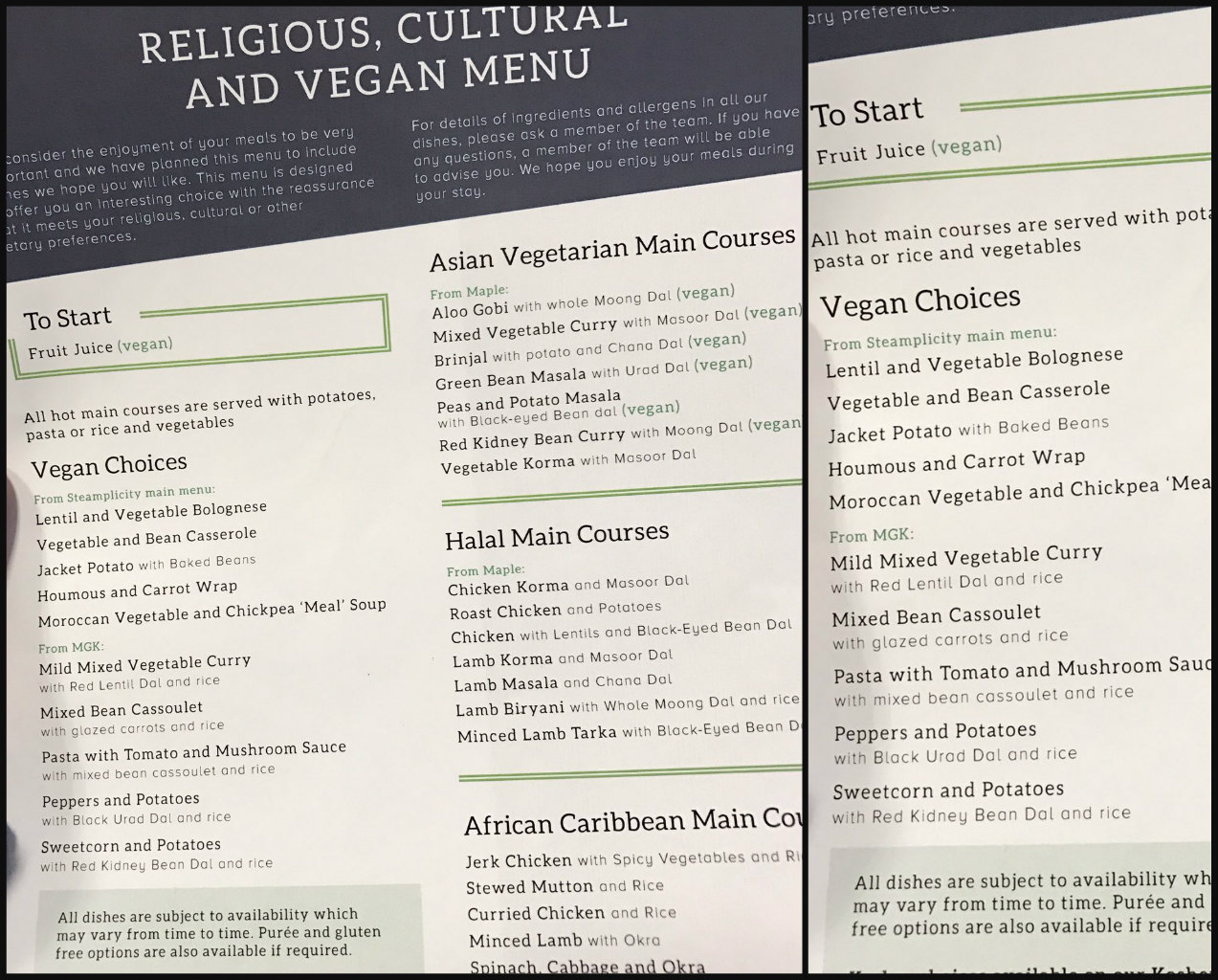nhs menu | Fat Gay Vegan